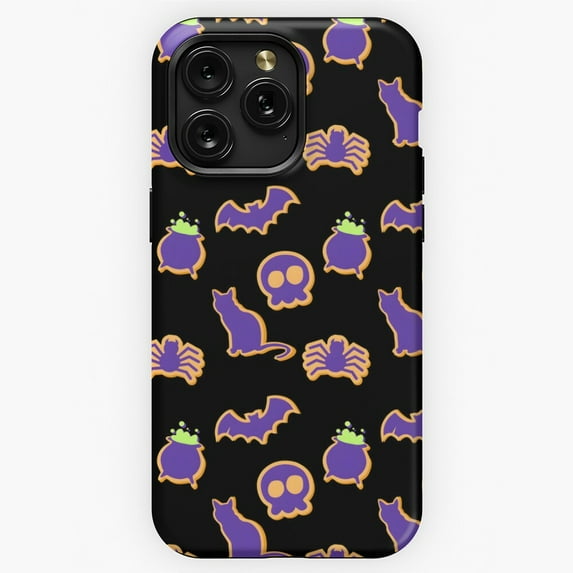 Black Halloween Pattern Fun Costume Design iPhone Case 17 to 11 Pro Max ...