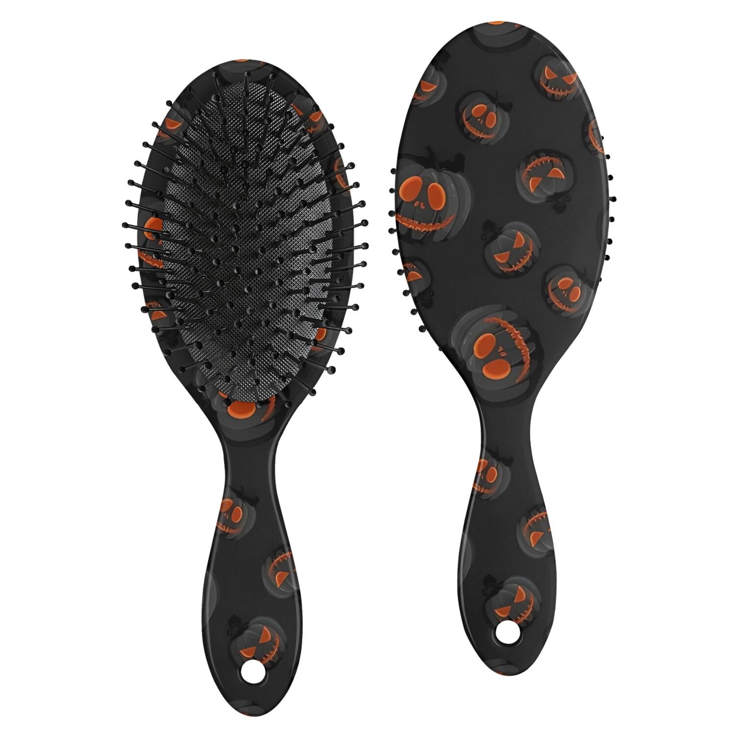 Black Halloween Pumpkins Hair Brush,Girls Detangling Hair Brush,Glide ...