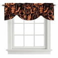 Black Halloween Tie Up Valance Curtains for Windows, Kitchen Curtains ...