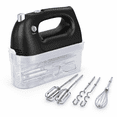 Black Hand Mixer Electric Handheld With Case 400W 5-Speed Kitchen ...