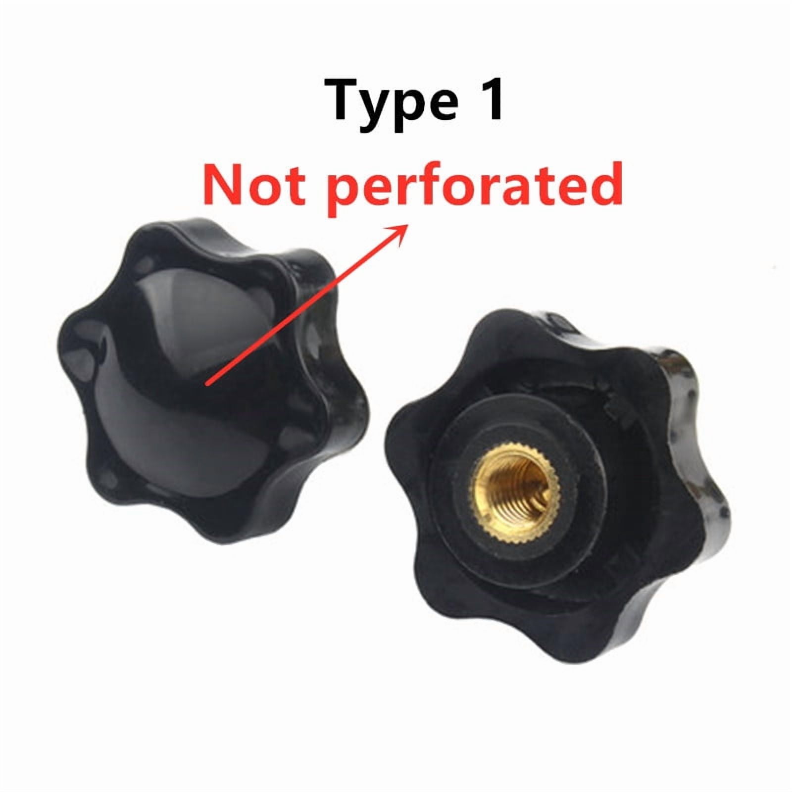 Black Hand Tighten Thumb Nuts M4 M6 M8 M10 M12 Size 5 Pack - Walmart.com