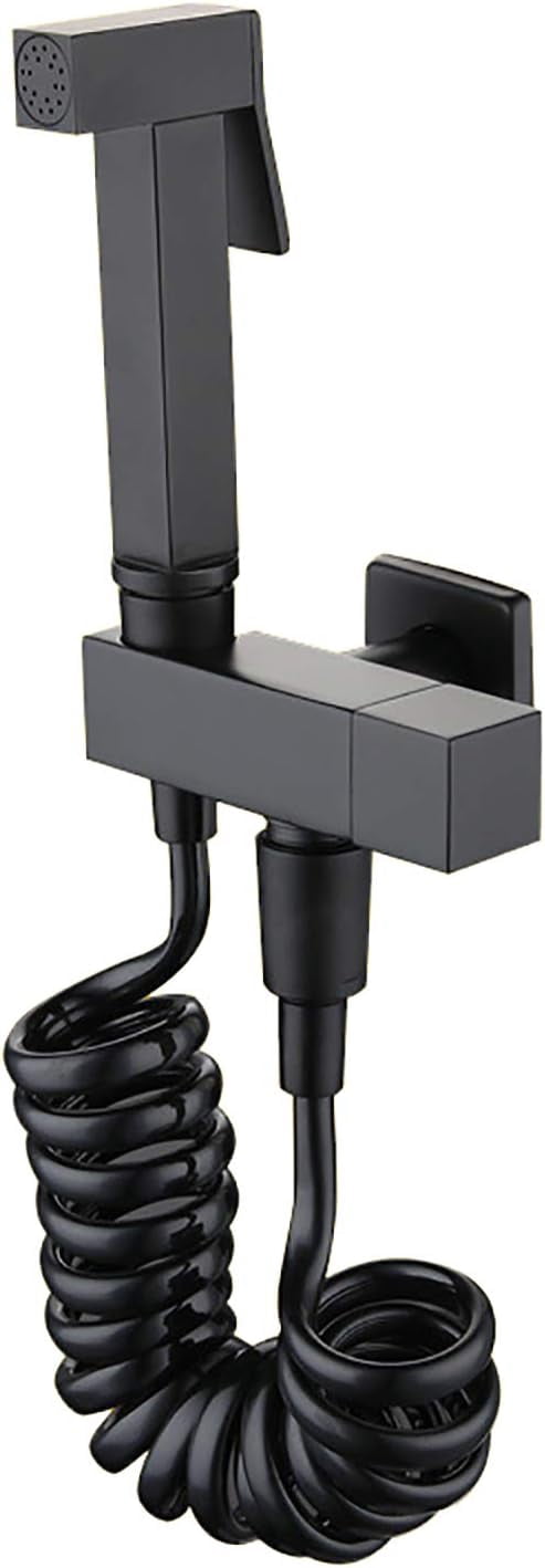 Black Handheld Bidet Sprayer for Toilet, Wall Mounted Toilet Bidet ...