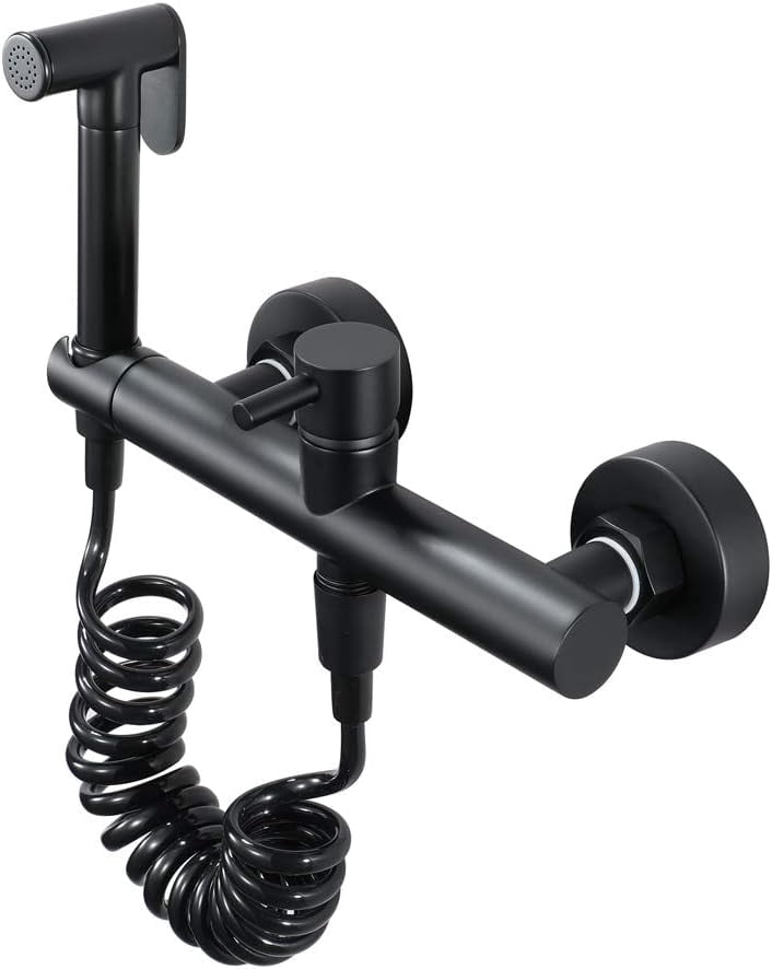 Black HandheldSprayer Cold and Hot Water Sprayer Kit Brass Bathroom ...