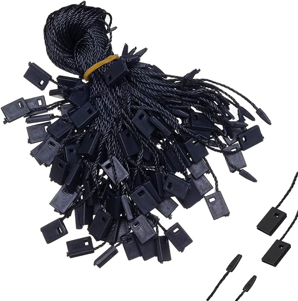 Black Hang Tag String 1000Pcs 7", Nylon Tag String Sp Lock Pin Loop ...