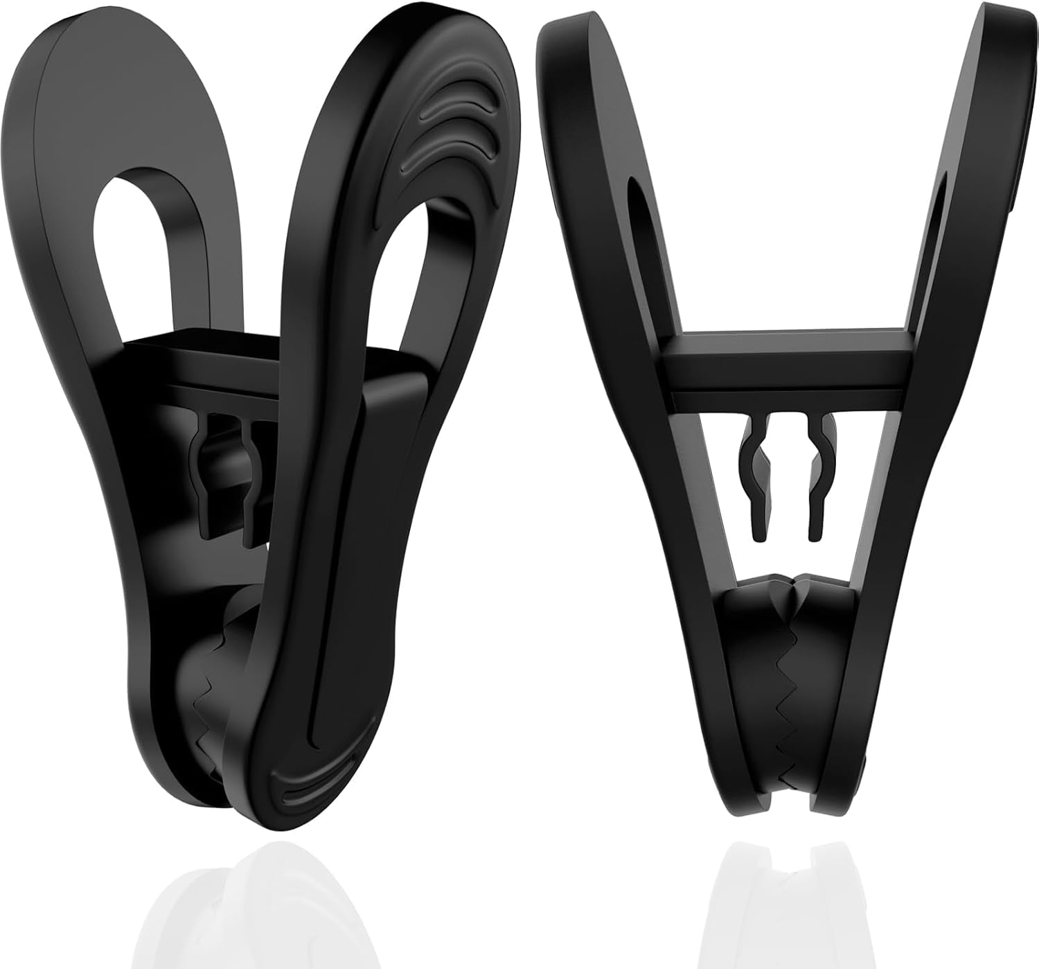 Black Hanger Clips 60 PCS, Multi-Purpose Plastic Clips Perfect for ...