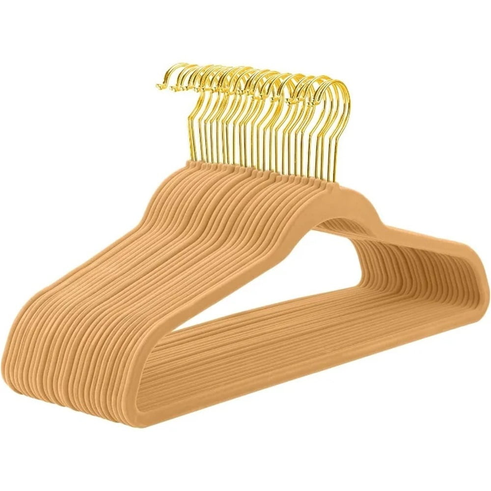 Black Hangers 60 Pack,Premium Flocked Clothes Hangers Non-Slip Felt ...