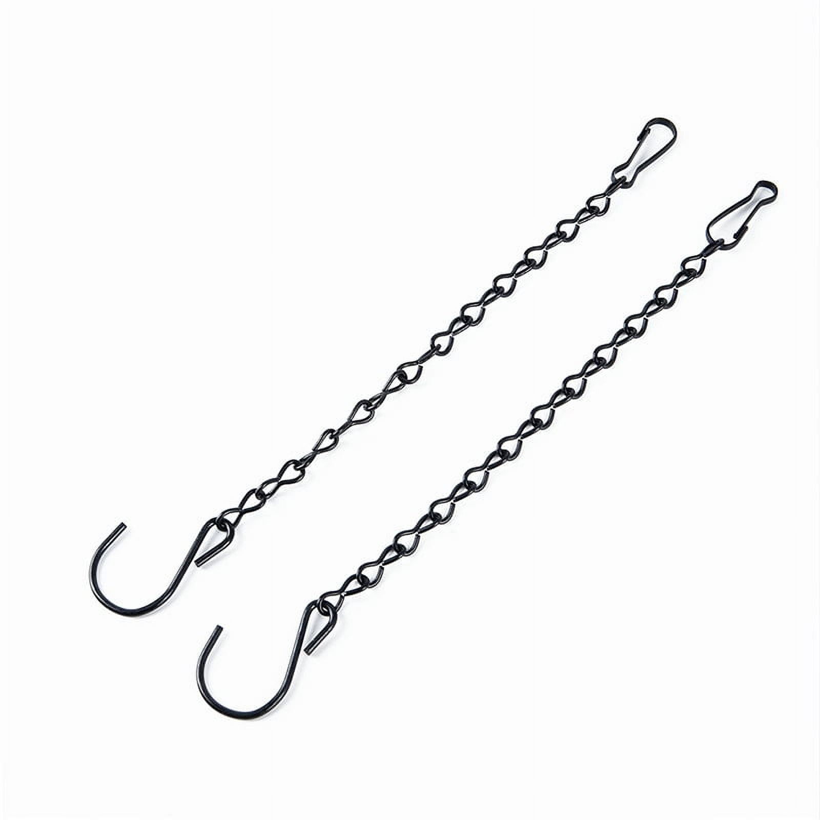 Black Hanging Chains Flower Pot Bird Feeders Ornaments Garden Plant ...