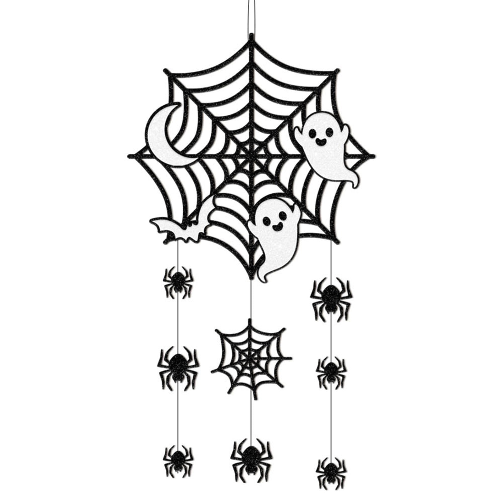 Black Hanging Cobwebs Spiderweb Decor For Halloween Horror Home Office ...