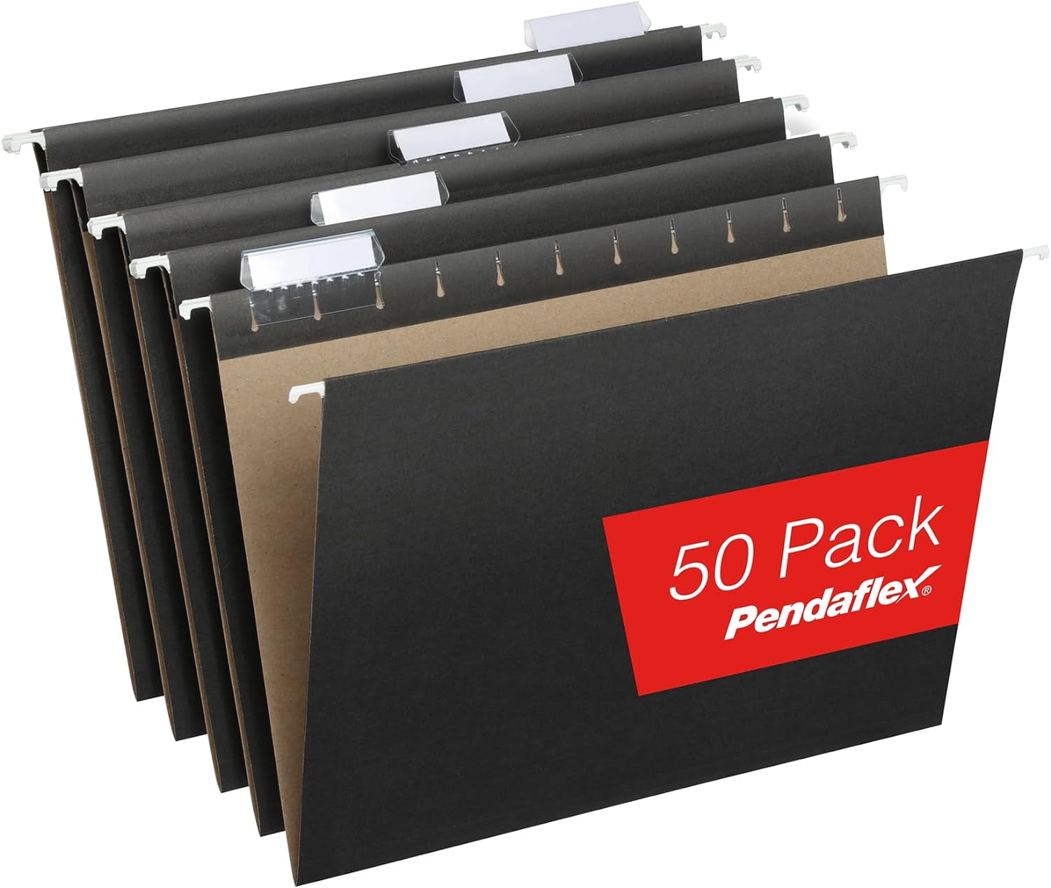 Black Hanging File Folders, 8.5 X 11 Letter Size with 1/5 Cut ...