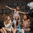 Black Happy Birthday Balloons Decorations Letter Banner Set With 24pcs ...