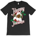 Black Happy Holidays Funny African American St. Nick Mrs. Claus Graphic ...