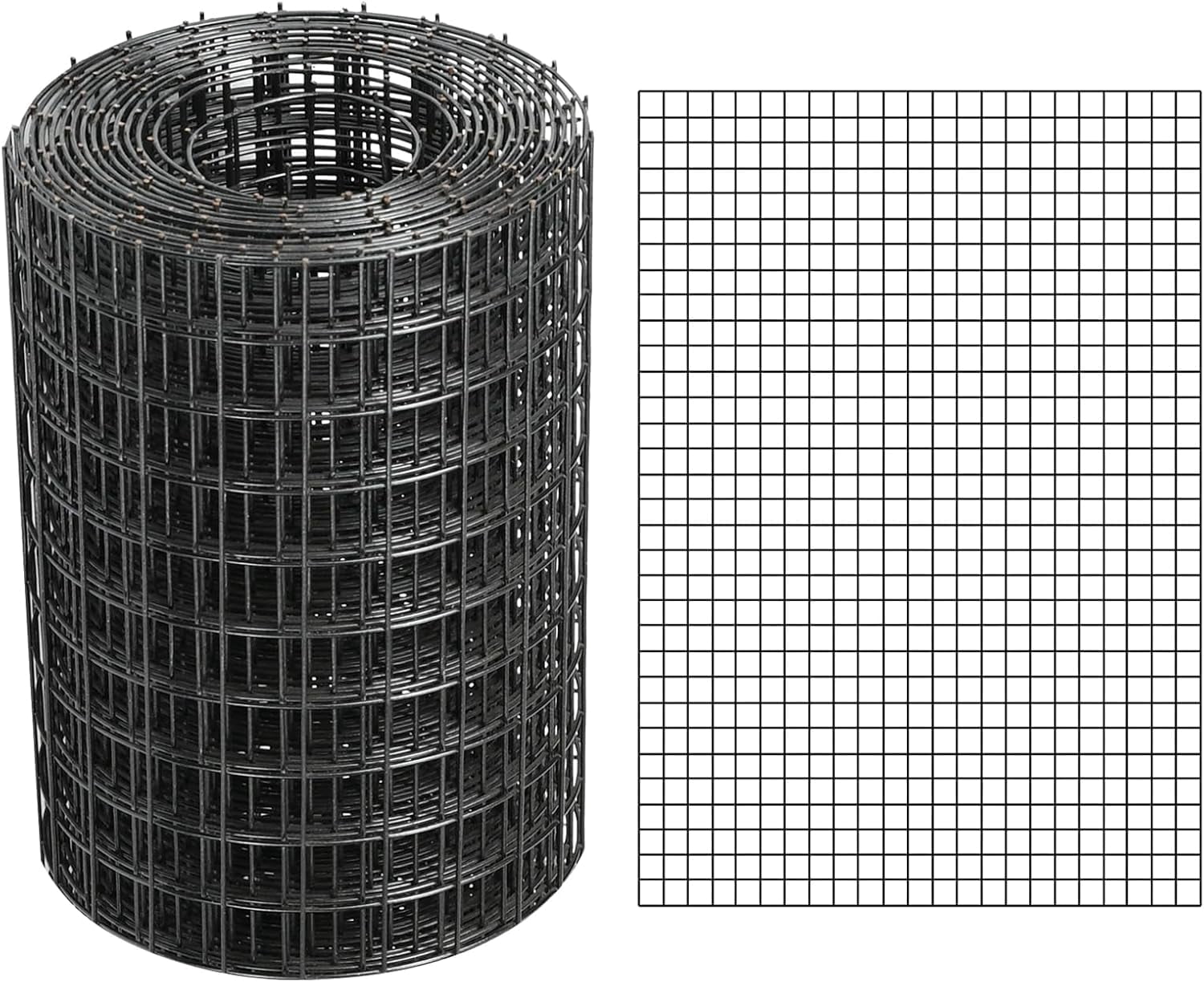 Black Hardware Cloth 4'' x 20' PVC Coated 1/2inch Galvanized Wire Mesh ...