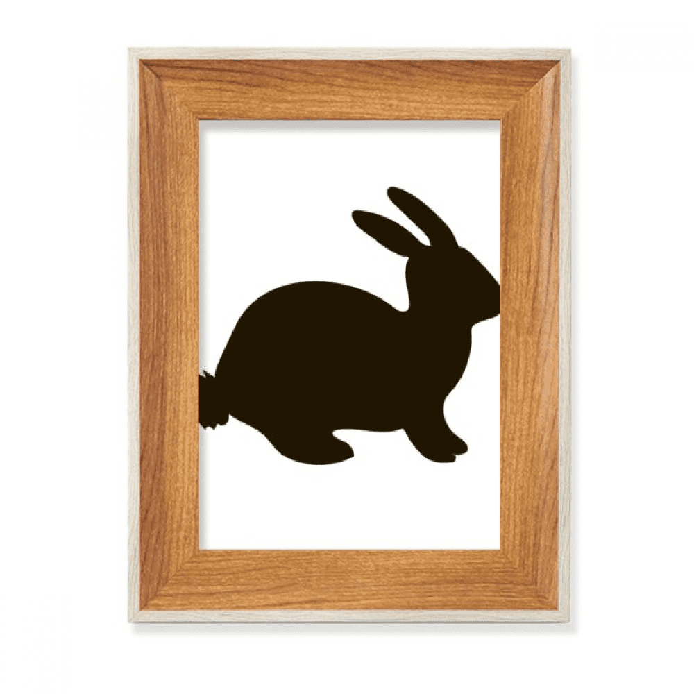 Black Hare Animal Portrayal Desktop Wooden Photo Frame Display Picture ...