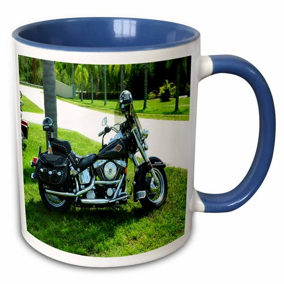 Black Harley® Bike At Florida Fair, 15oz Two-Tone Blue Mug - Walmart.com