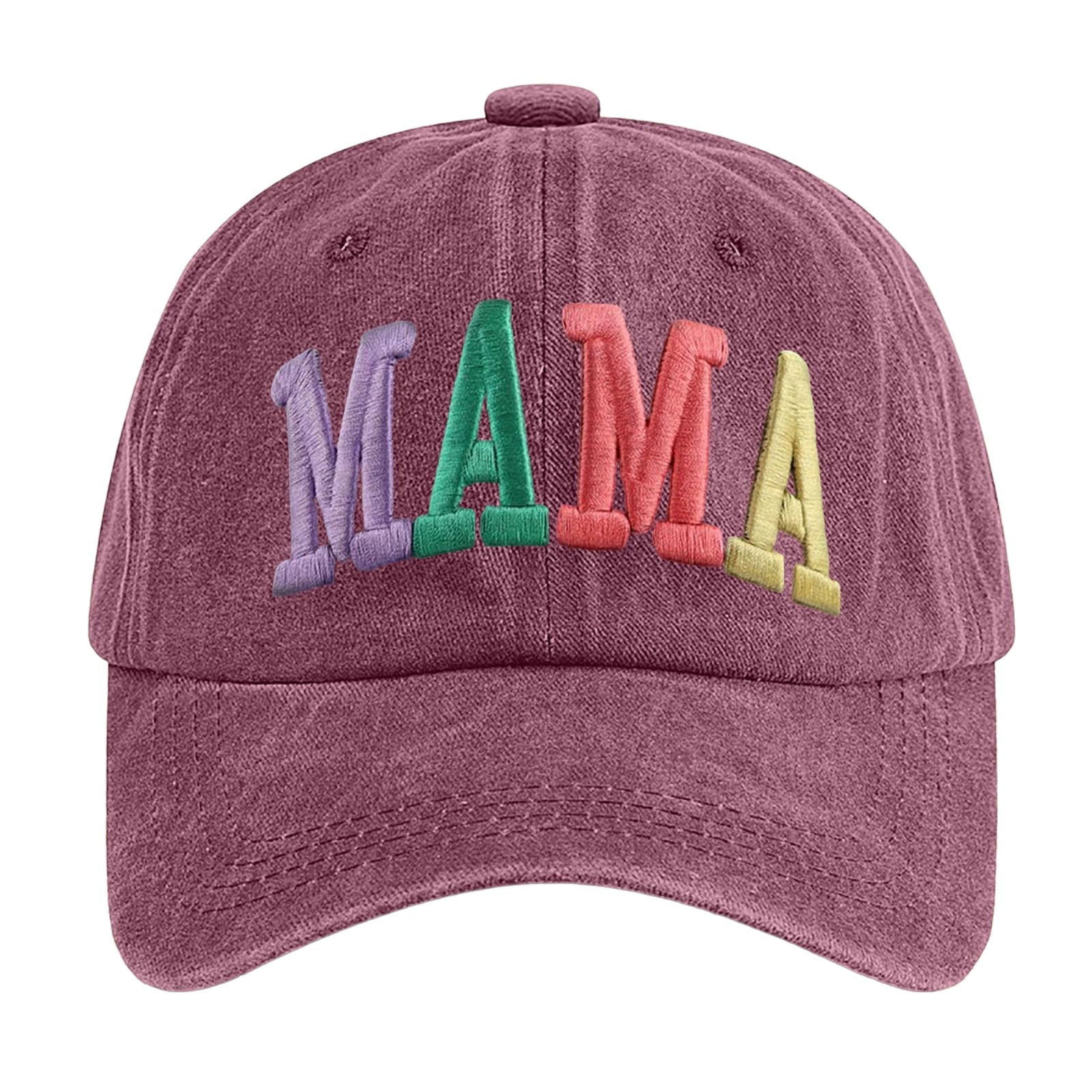 Black Hats for Men Mama Hats For Women Adjustable Mini Baseball Cap ...