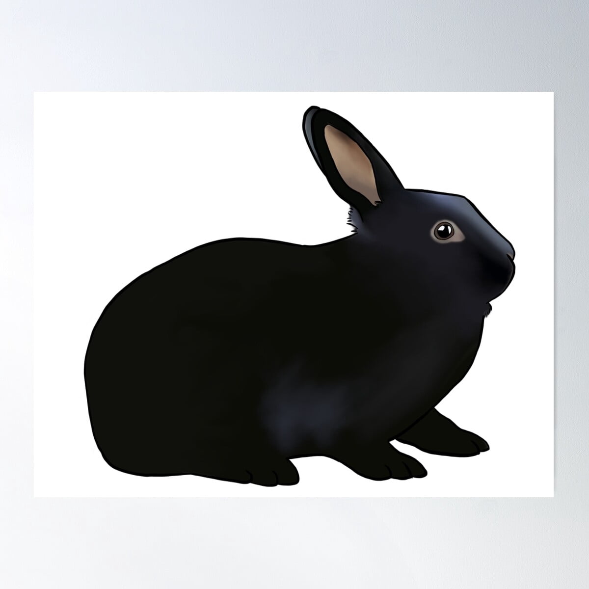 Black Havana Rabbit Poster Wall Art Modern Wall Decor For Living Room ...
