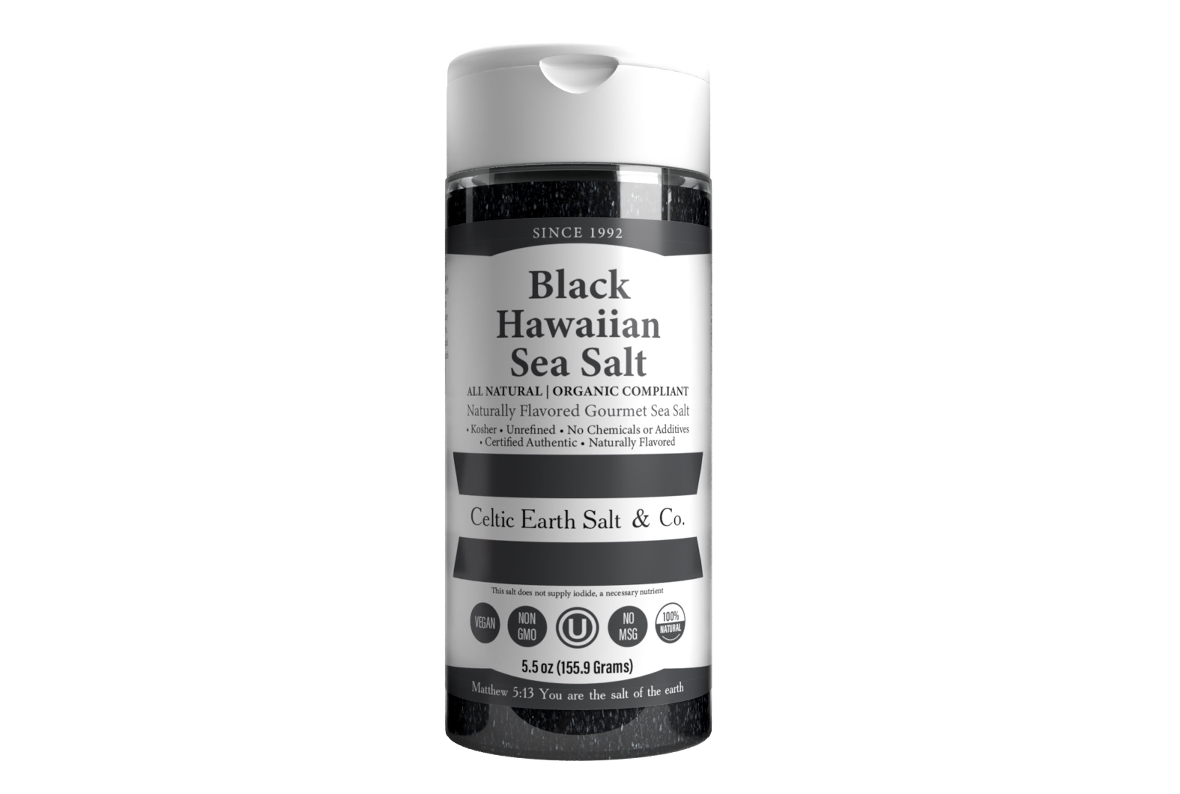 Black Hawaiian Style Flavored Sea Salt All Natural Organic 80+ minerals ...