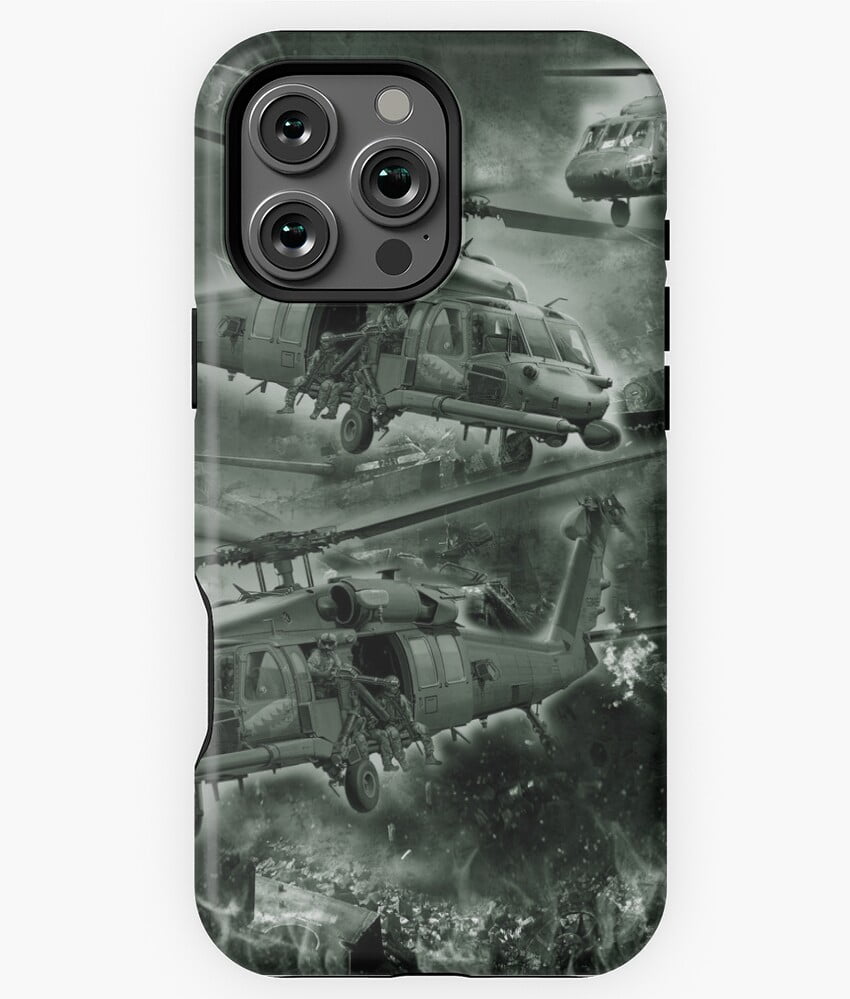 Black Hawk Collage Military Helicopter Phone Case for iPhone 16 15 14 ...