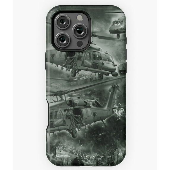 Black Hawk Collage Military Helicopter Phone Case for iPhone 16 15 14 ...