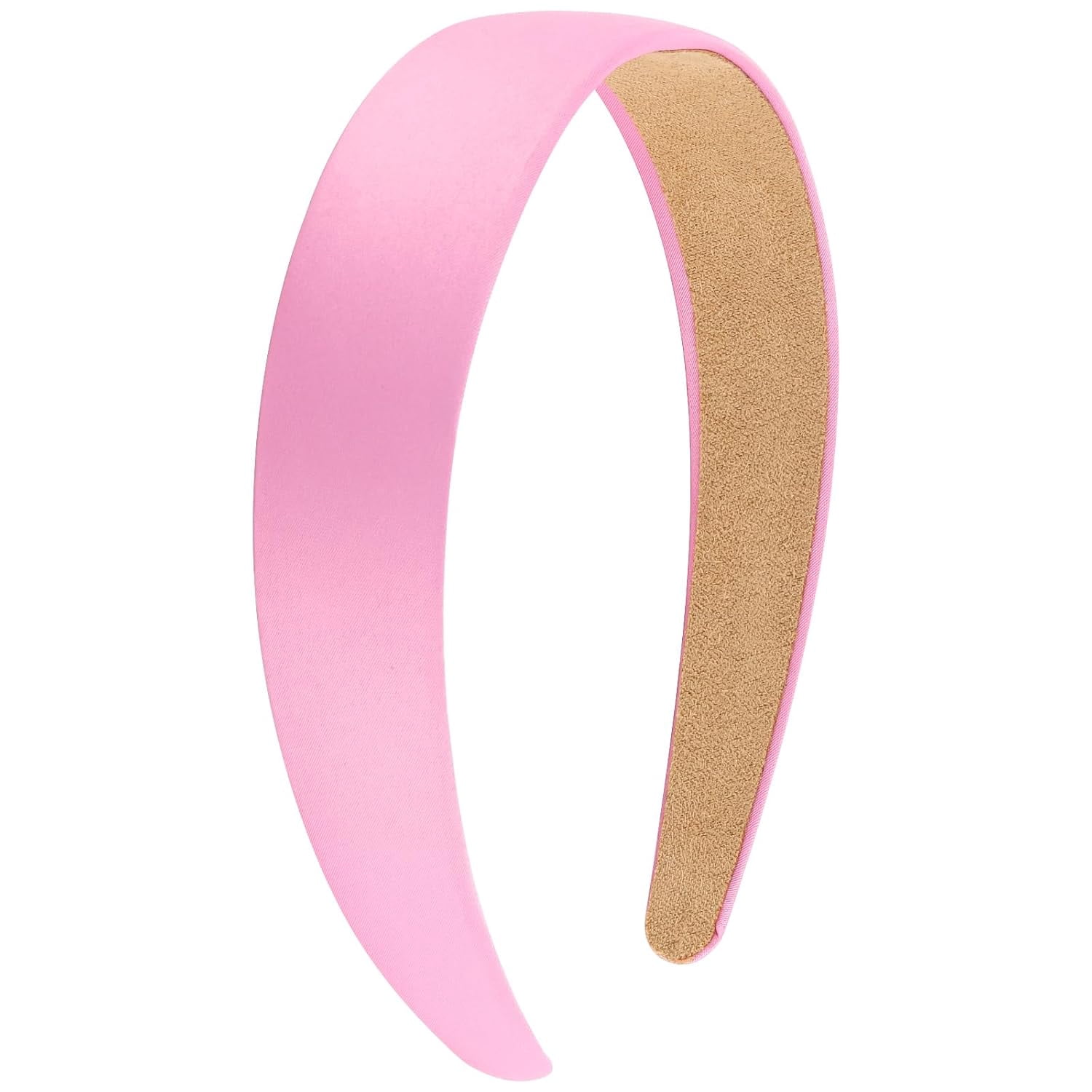 Black Headband 1.2 Inch Wide Silk Satin Headband Women Non Slip Fashion ...