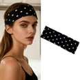 Black Headband Polka Dot Elastic Headbands Cute Hair Accessories Non ...