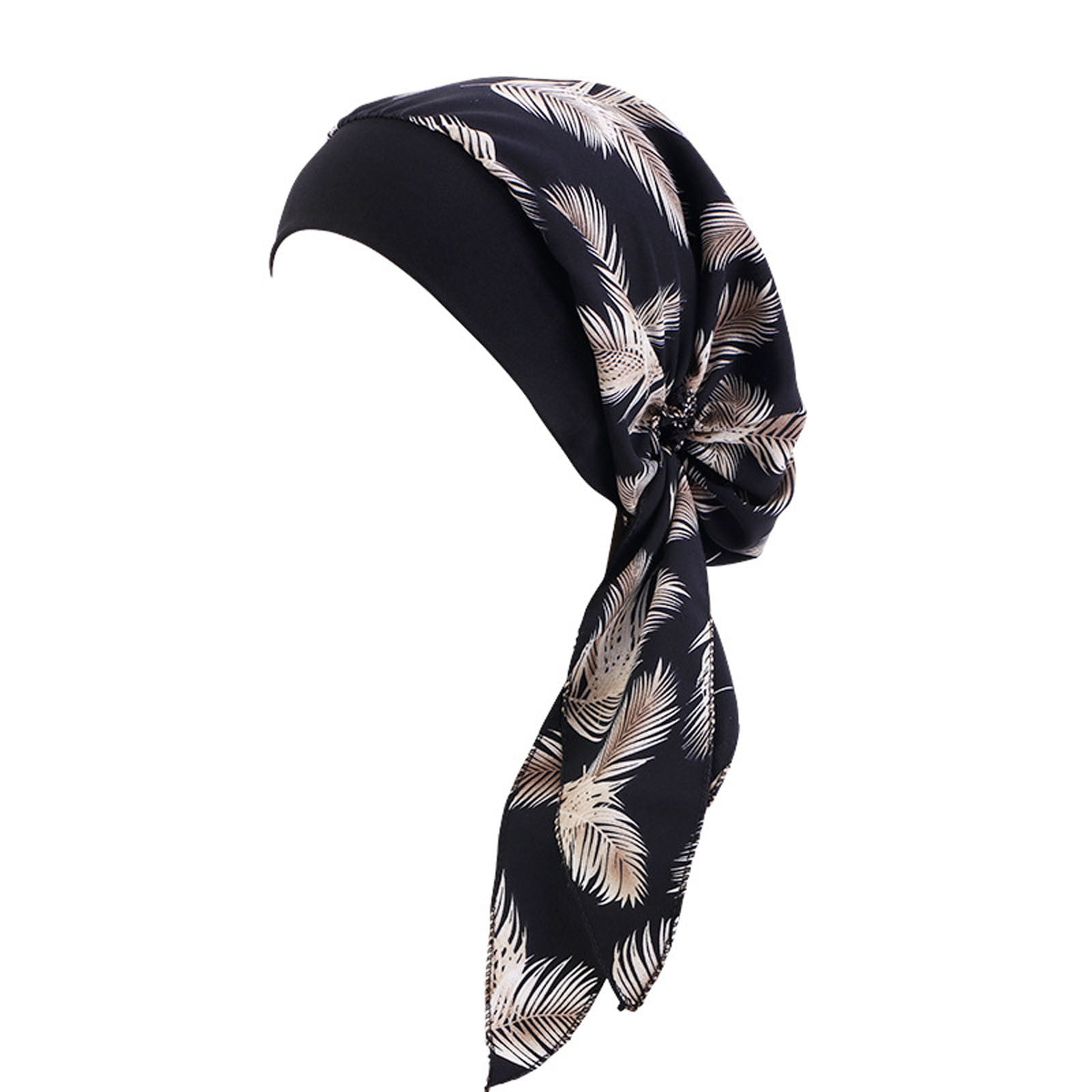 Black Headband for Women Cancer Head Scarf Hat Cap Hair Scarf Turban ...