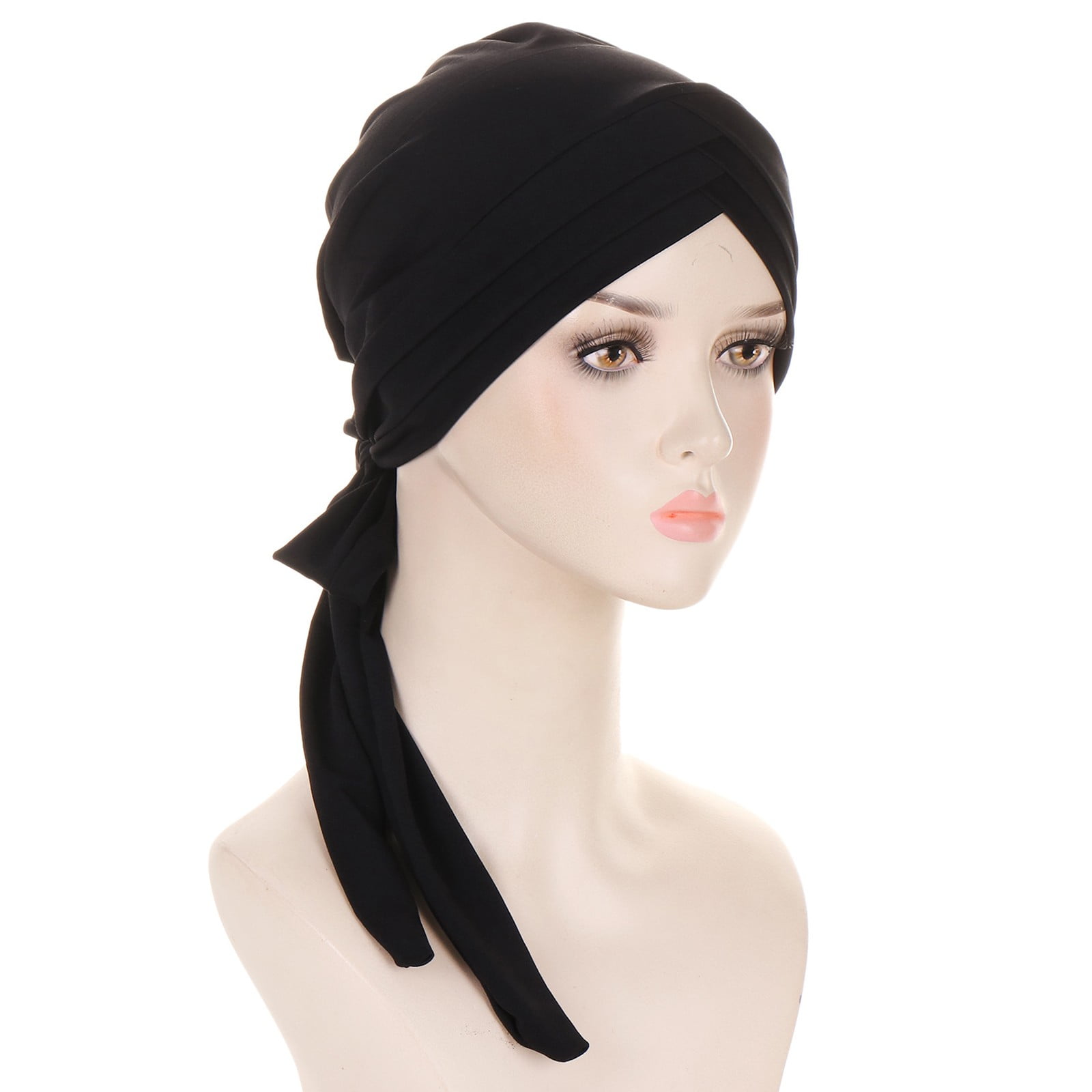 Black Headband for Women's Eid Al Fitr Solid Color Forehead Triple Long ...