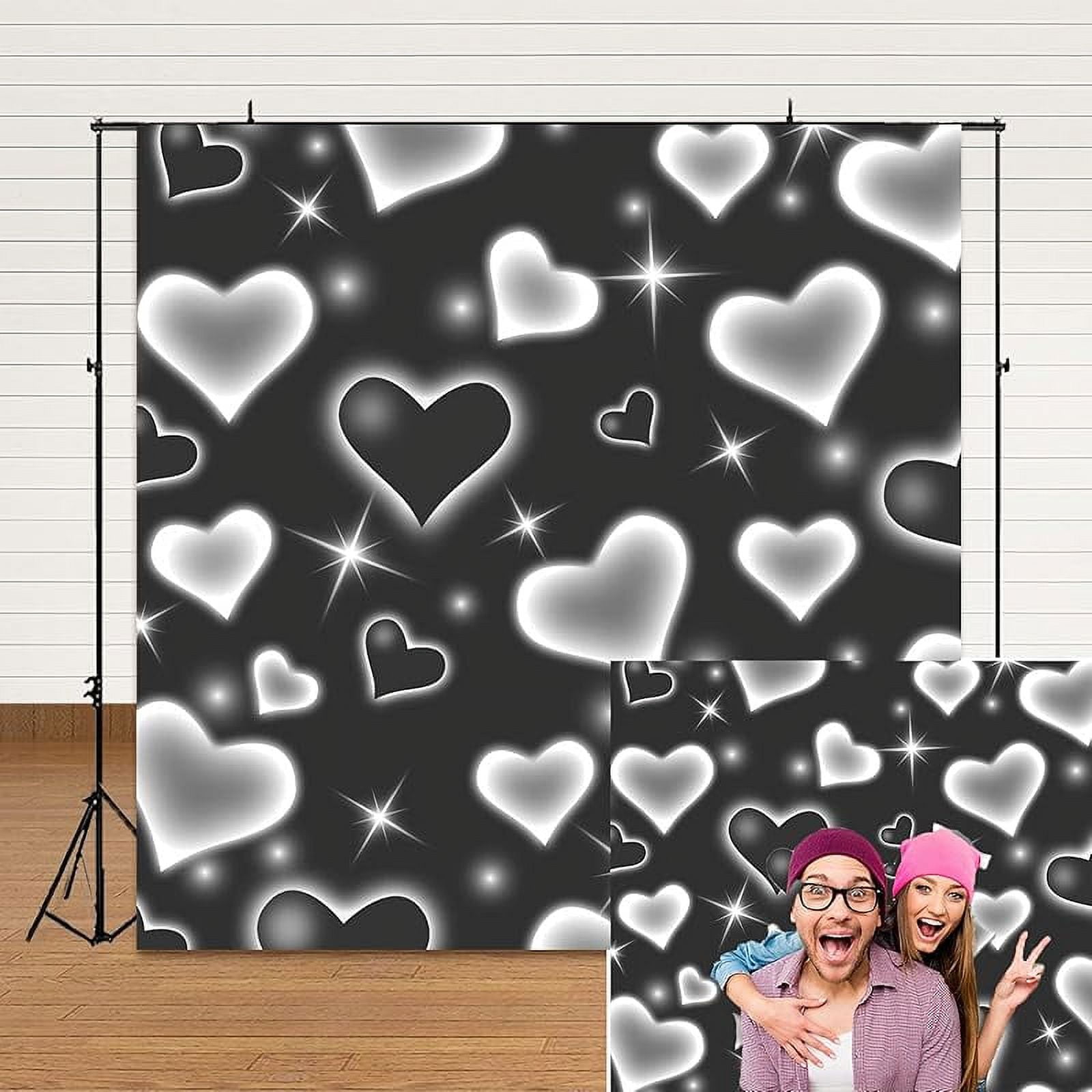 Black Heart 2000s Backdrop for Photoshoot Old School Photography ...
