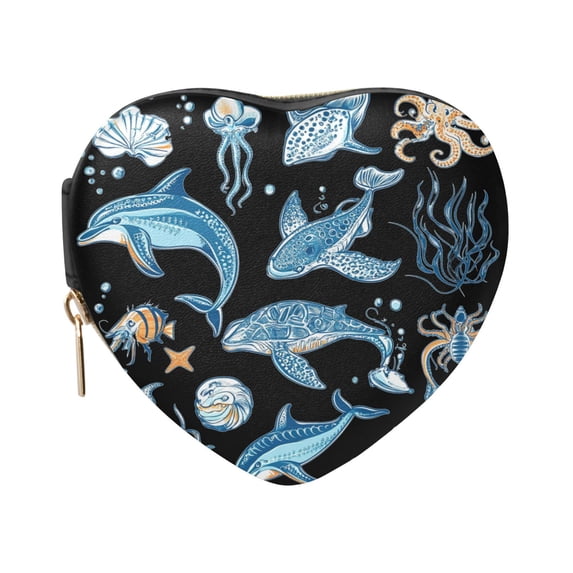 Black Heart-Shaped Jewelry Travel Box Portable Display Storage ...