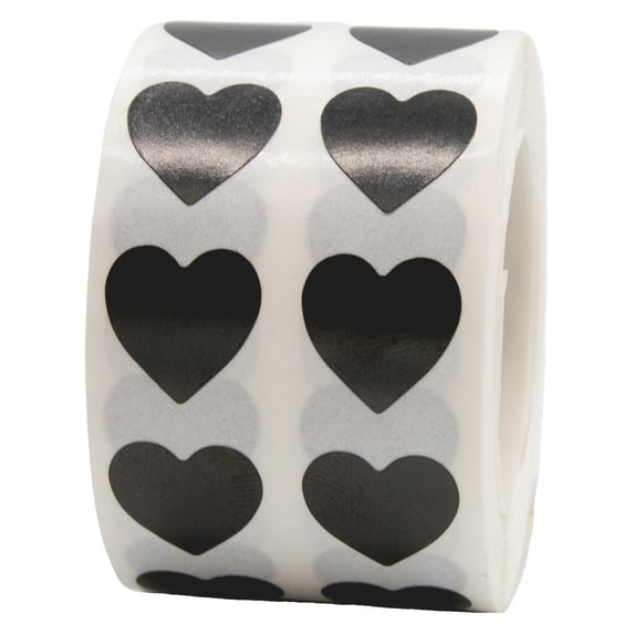 LOVE Scrapbooking Black Heart Stickers | Made in USA | 0.5 Inch Wide ...