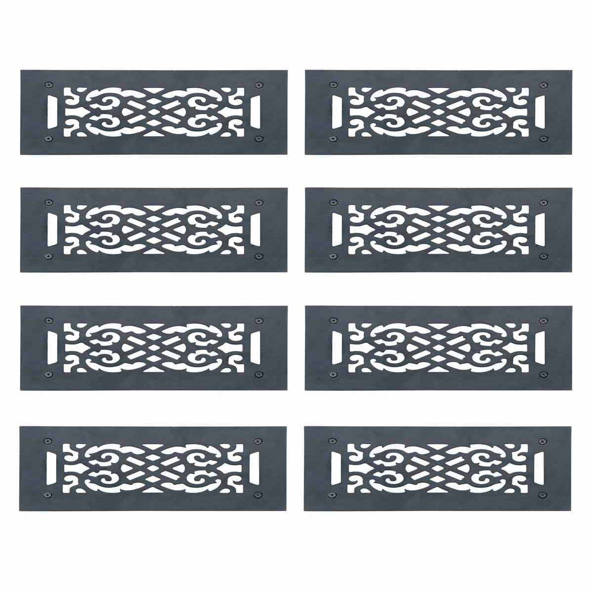Black Heat Air Grille Cast Victorian Registers Pack of 8 Wall Mount ...