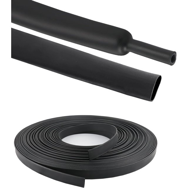 Black Heat Shrink Tubing Adhesive Lined 4:1 Ratio Marine Grade Waterproof Wire Shrink Wrap ...