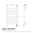 Black Heated Towel Rack for Bathroom,Wall Mounted, 9 Bar / Black ...