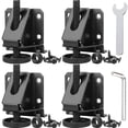 Black Heavy Duty Adjustable Furniture Levelers With Lock Nuts & Tools ...