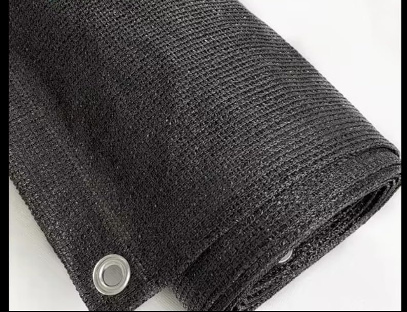 (Black) Heavy Duty Mesh Tarp Net Sail Sun Shade Awning and Fence Screen ...
