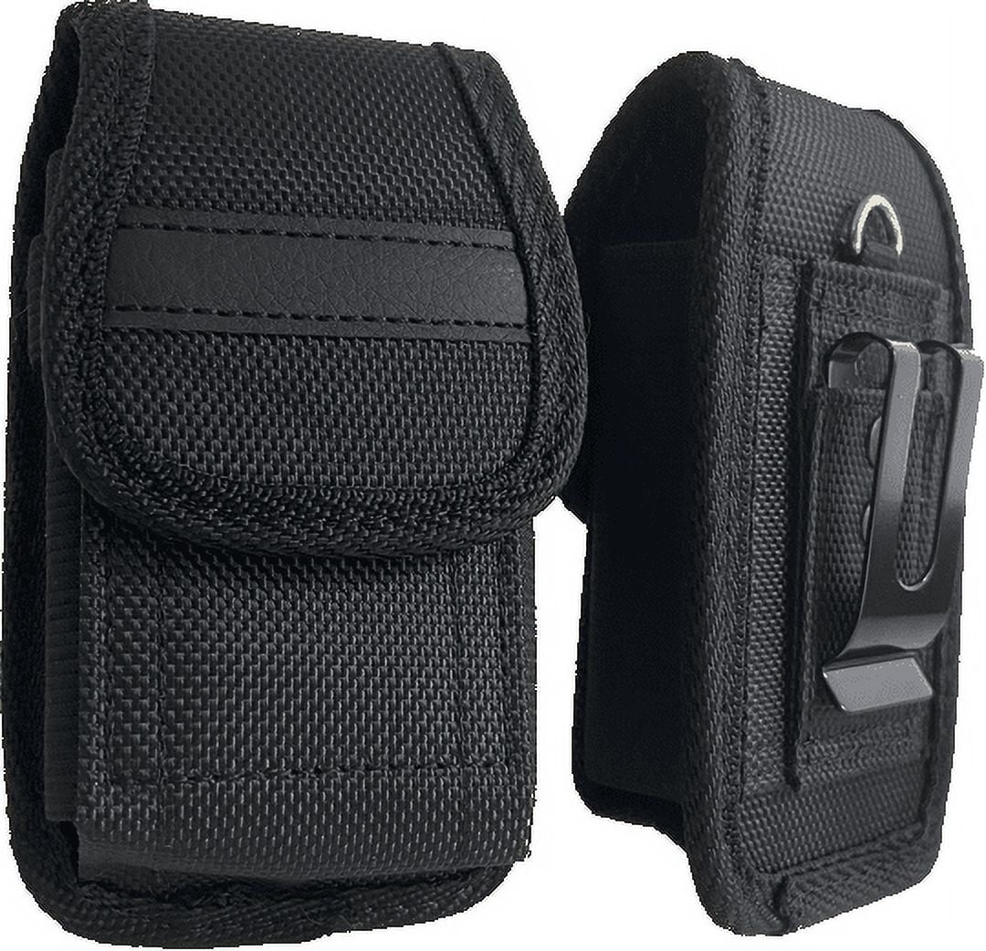 Black Heavy Duty Rugged Clip Case fits Lively Jitterbug Flip2, Flip 2 ...