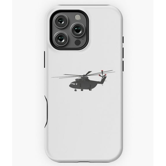 Black Heavy Helicopter Mi-26 Design N5895 Phone Case for iPhone 17 16 ...