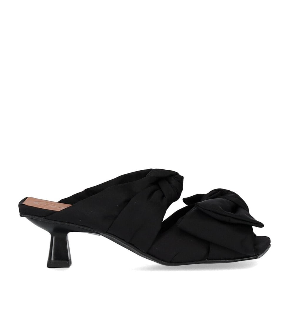 Ganni Female Black Heeled Mule With Bows Black Sizes EU 34-50 2/3 ...