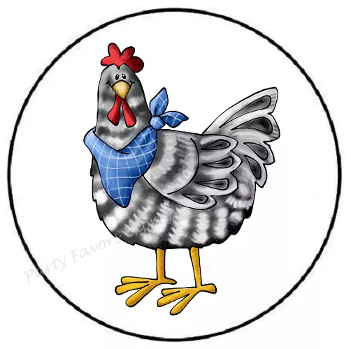 Black Hen Country Chicken Farm Sticker Party Favors Sticker Envelope ...