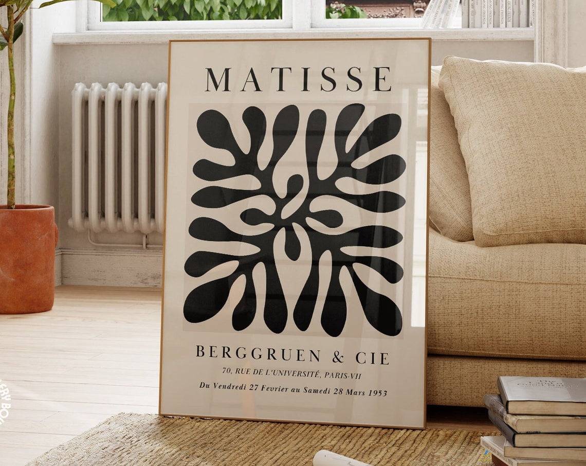 Black Henri Matisse Print, Museum Poster, Art Designs, Vintage Gallery ...