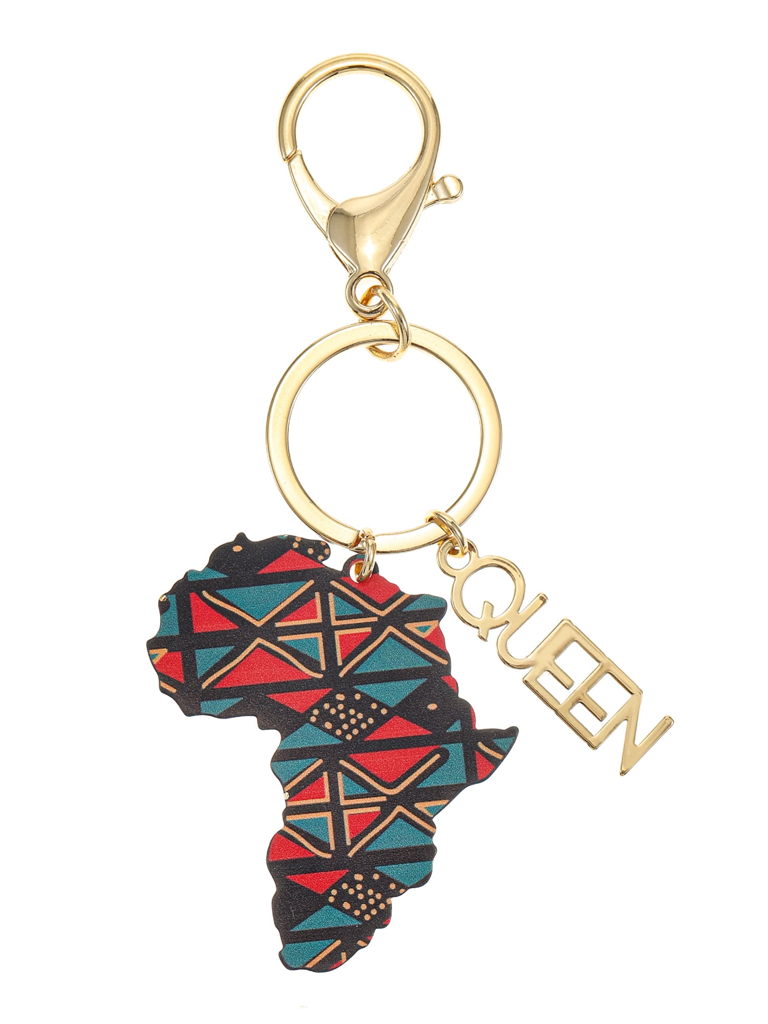 Black Heritage Gold-Tone Africa Keyring - Keychain for Lovers - Walmart.com
