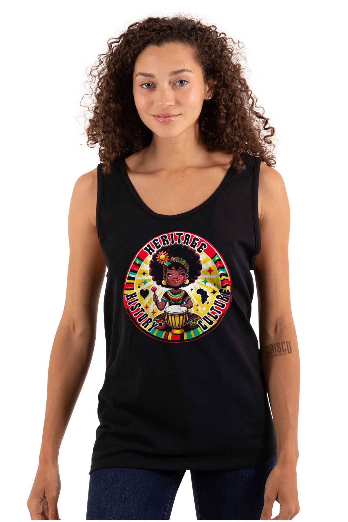 Black Heritage History Culture Tank Top Tee Shirt Women Brisco Brands M ...