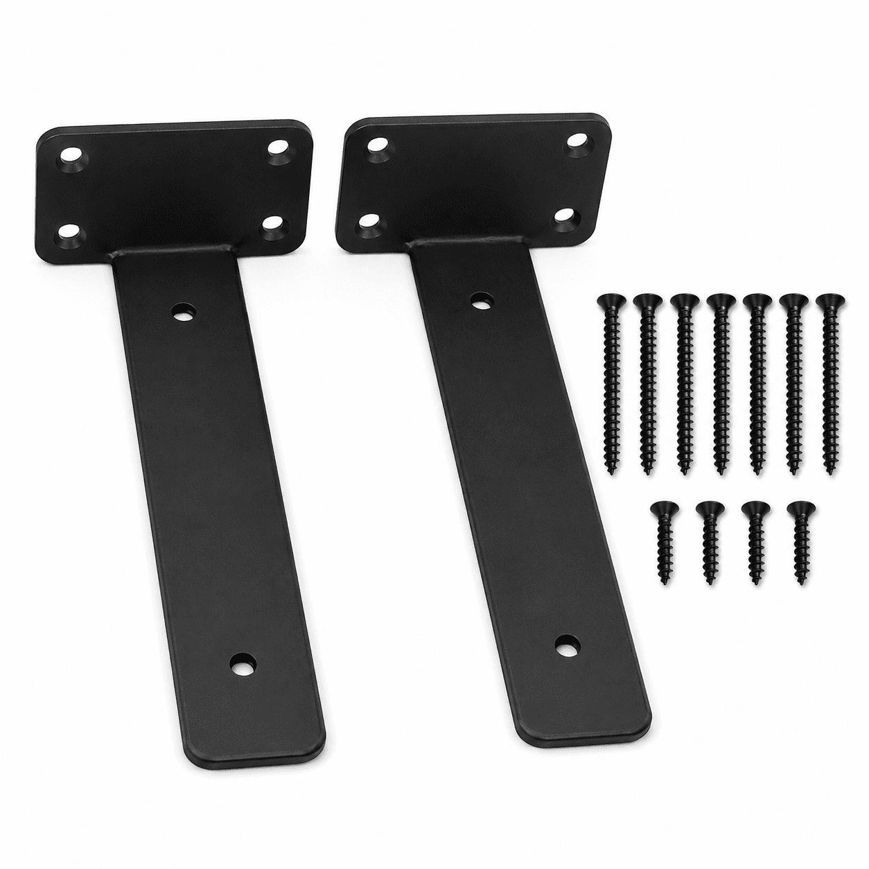 Black Hidden L Shelf Brackets, Mild Steel Floating Shelf Support ...