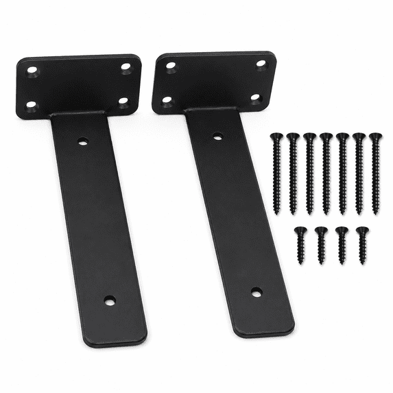 Black Hidden L Shelf Brackets, Mild Steel Floating Shelf Support ...