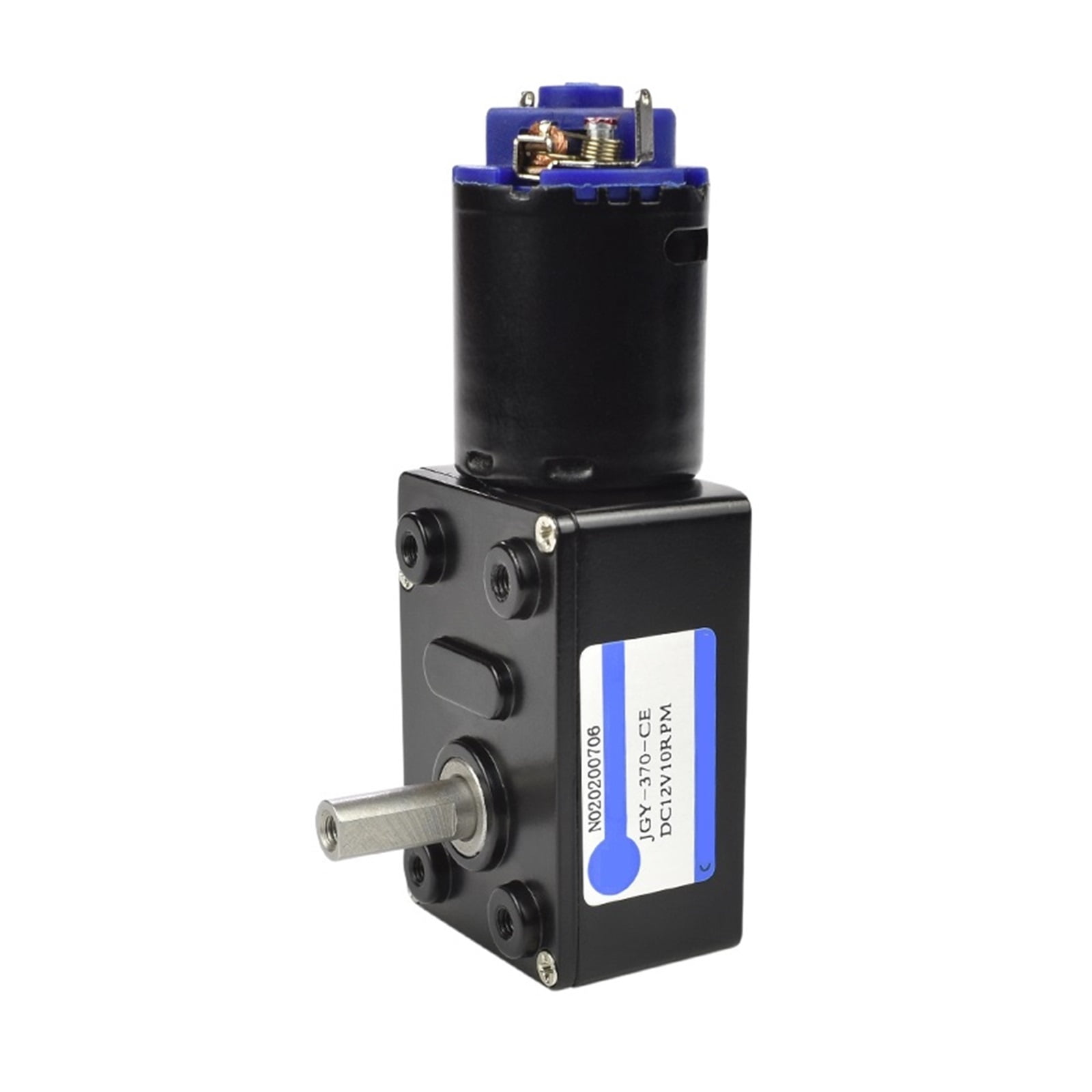 Black High Torque Low Speed Self-locking Motor Turbine Worm Miniature ...