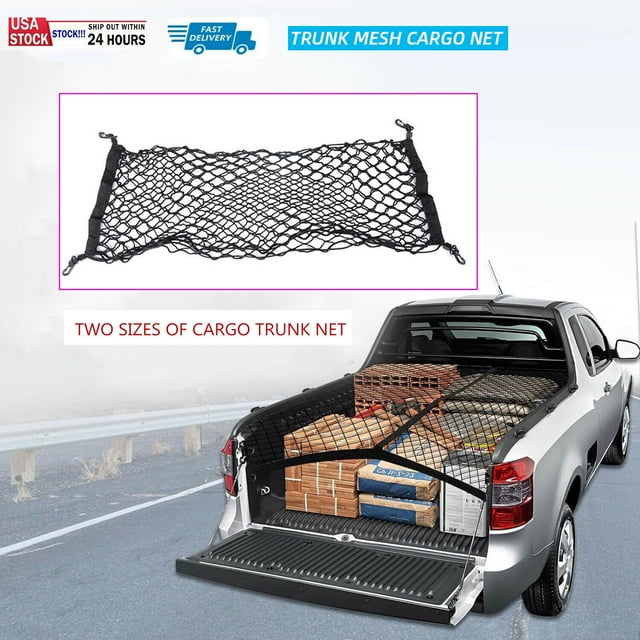 Black Highly Elastic Cargo Net Chevrolet Silverado Pickup Truck Bed ...