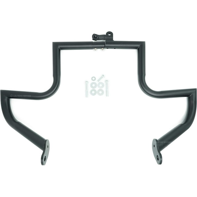 Black Highway Engine Guard Crash Bar with Foot Rest/Spot for Honda VTX ...