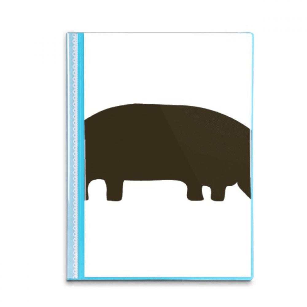 Black Hippopotamus Animal Portrayal Book Sheet Protectors Portfolio ...