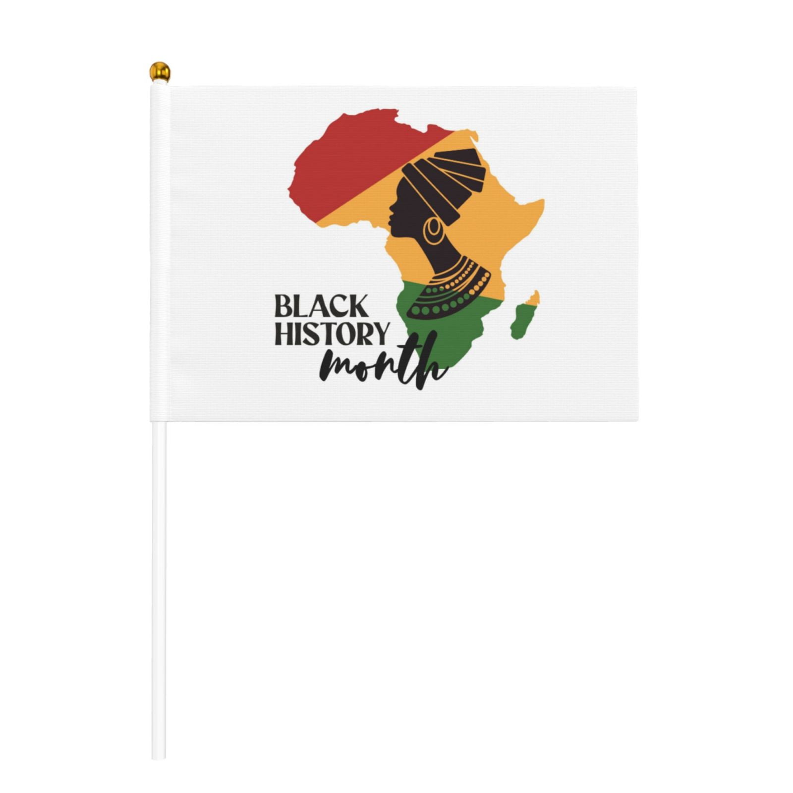 Black His-tory Month June-teenth African American Flag Small Mini Hand ...