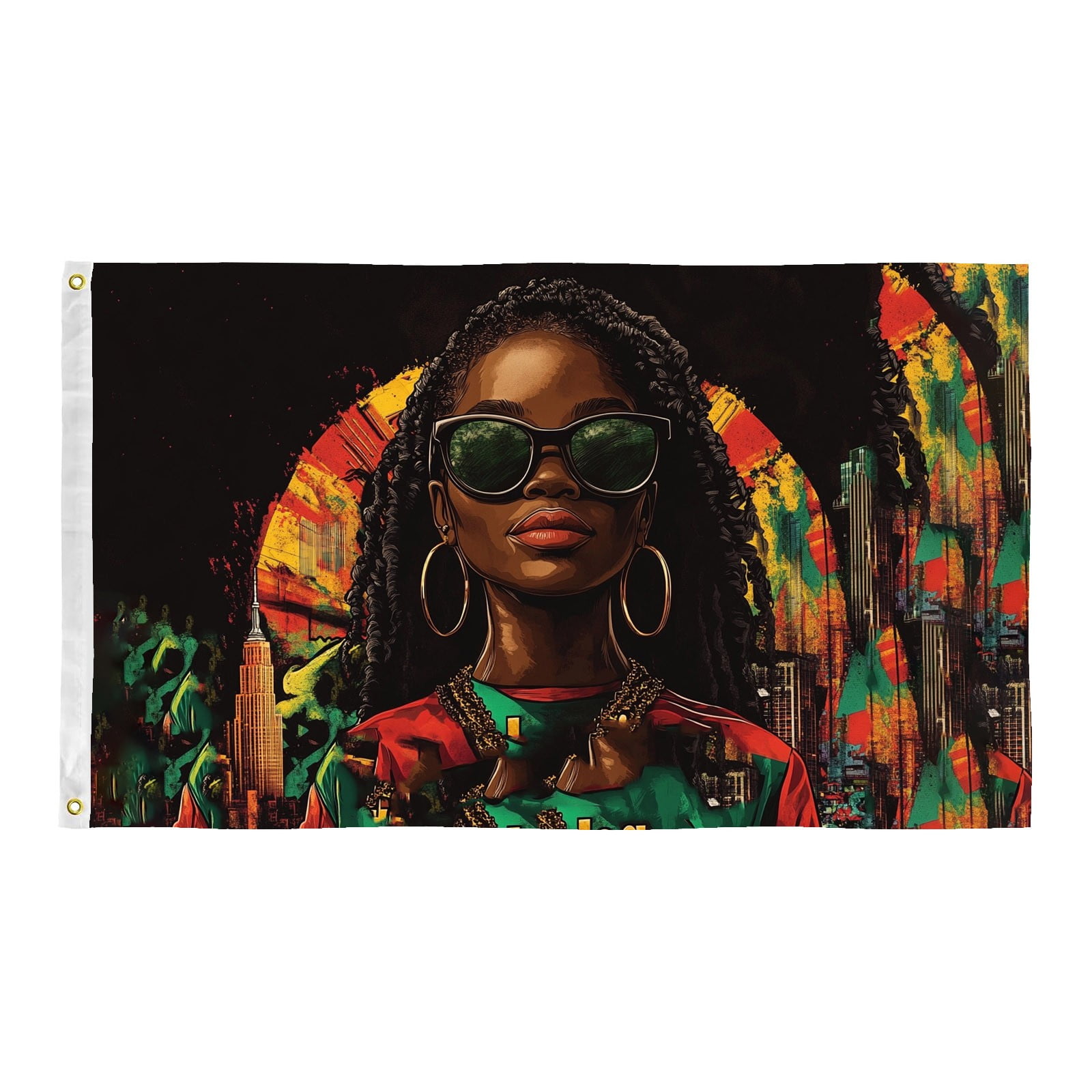 Black Historical Moon Banner, Month Flag Color and Fade Proof Americans ...